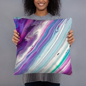 Color Acrylic Paint Art Painting Decorative Pillow, Pretty Cushions ...