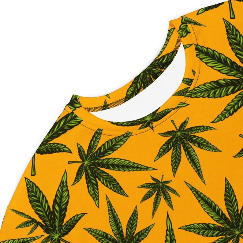 Cannabis Weed Leaf Cute Oversized T-shirt Dress, Trendy Aesthetic Comfy ...
