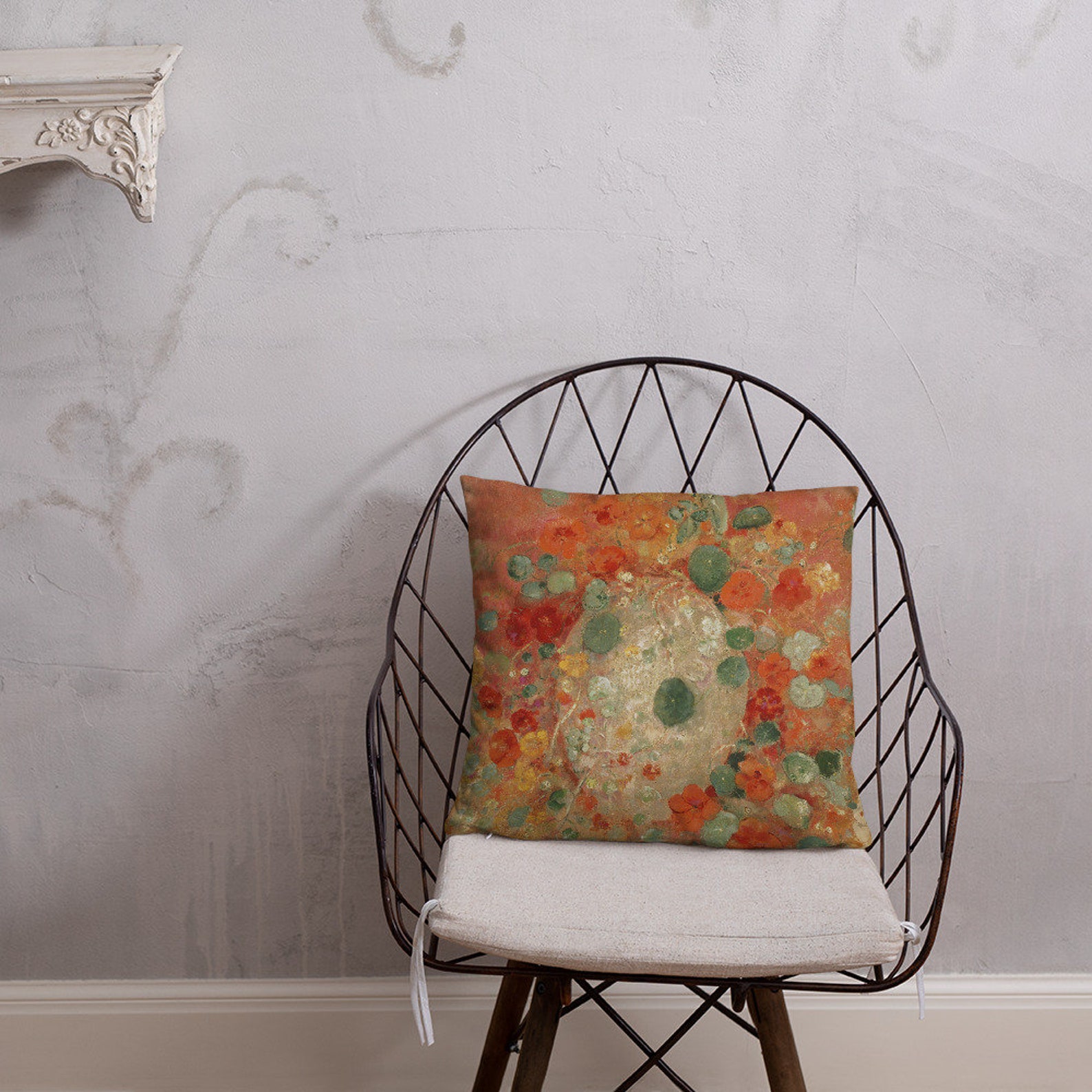 Nasturtiums by Odilon Redon Decorative Pillow, Pretty Cushions, Home ...