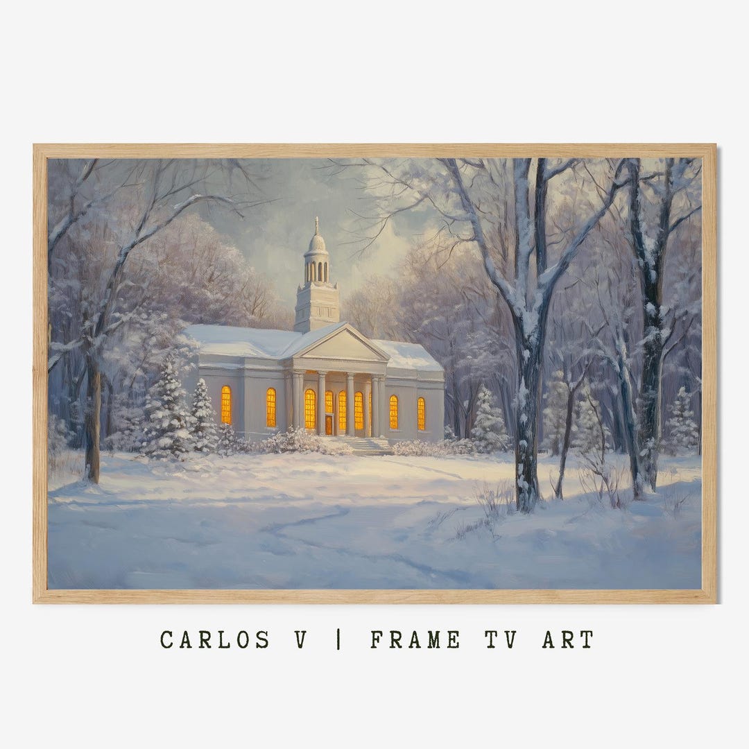 Winter Nauvoo Temple | Samsung Frame Picture | LDS Temple Illustration ...