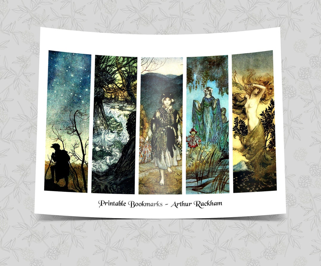 Arthur Rackham Printable Bookmarks Set, Book Lover Gift, Instant ...