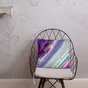 Color Acrylic Paint Art Painting Decorative Pillow, Pretty Cushions ...
