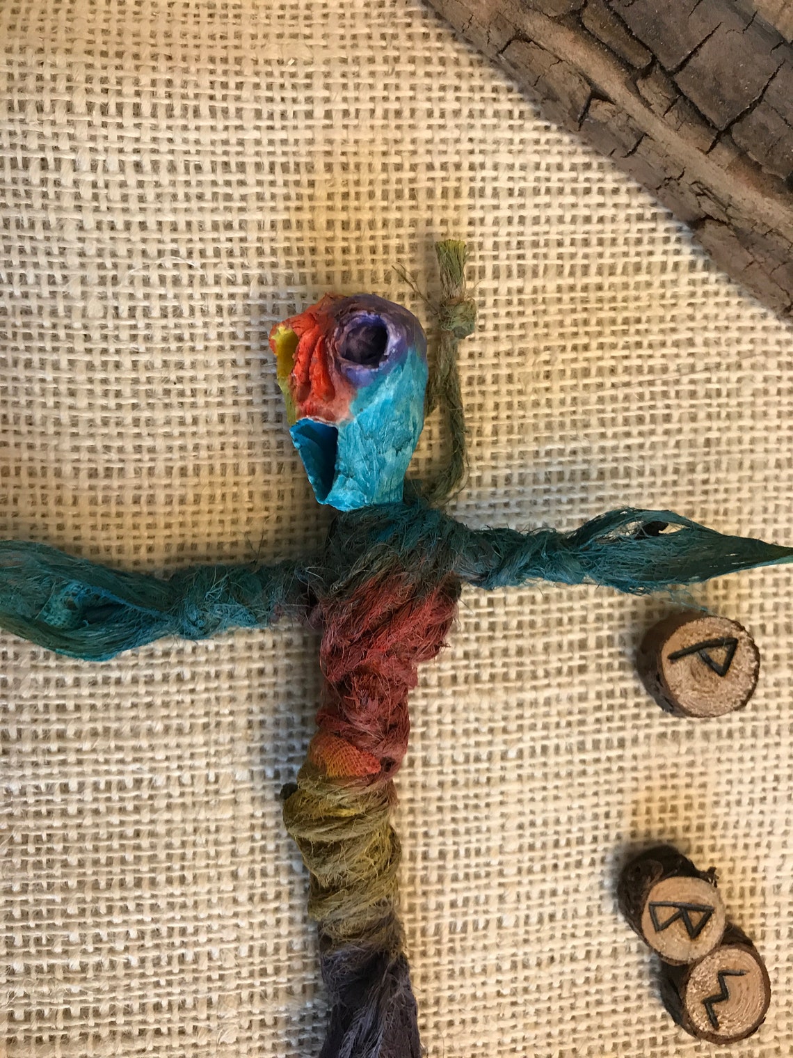 Voodoo Doll Protection, Altar Figurine, Sculpted Art Doll, Wiccan Altar ...