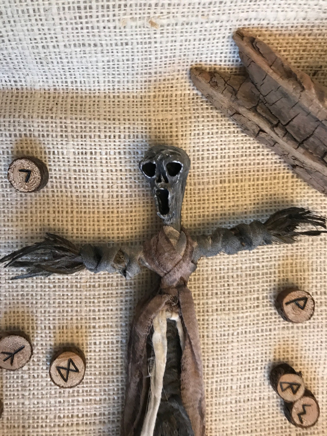 Voodoo Doll Protection, Altar Figurine, Sculpted Art Doll, Wiccan Altar ...