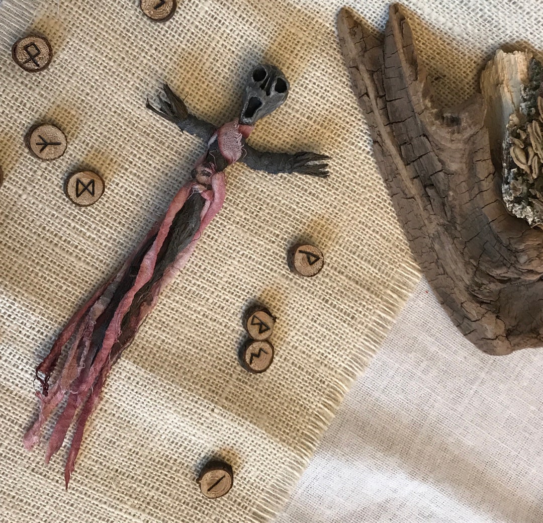 Voodoo Doll Protection, Altar Figurine, Sculpted Art Doll, Wiccan Altar ...