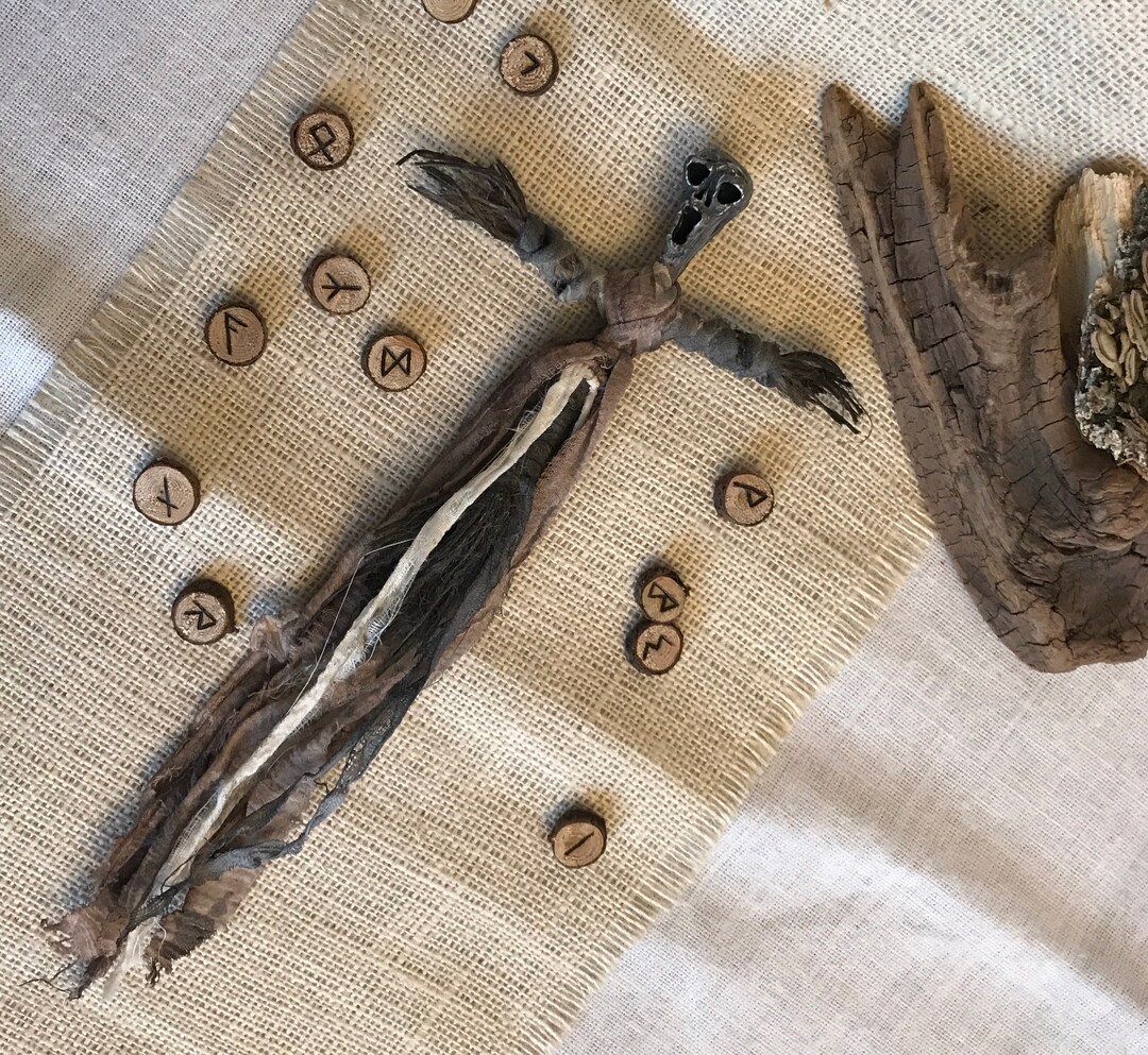 Voodoo Doll Protection, Altar Figurine, Sculpted Art Doll, Wiccan Altar ...