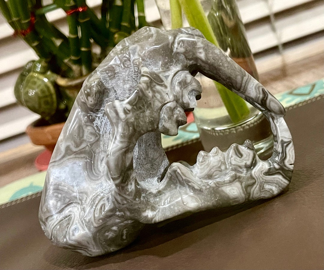 Agate Crystal Carving Sabertooth, Lion, Tiger, Big Cat Skull - Etsy