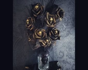 Gothic Black Vase - Etsy