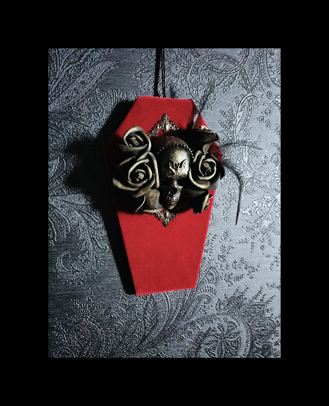 3D Coffin Doorsign Wall Decoration WELCOME to the Crypt Skull Bat ...