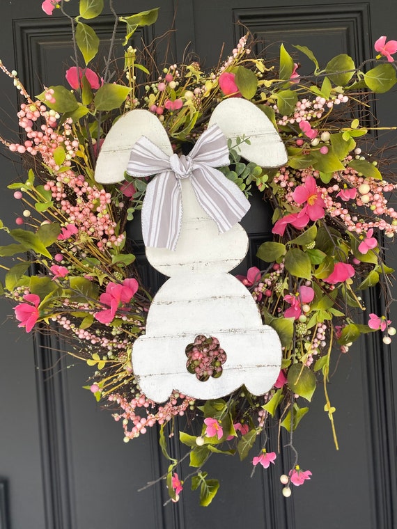 Bunny Door Hanger Easter Door Hanger Easter Porch Decor | Etsy