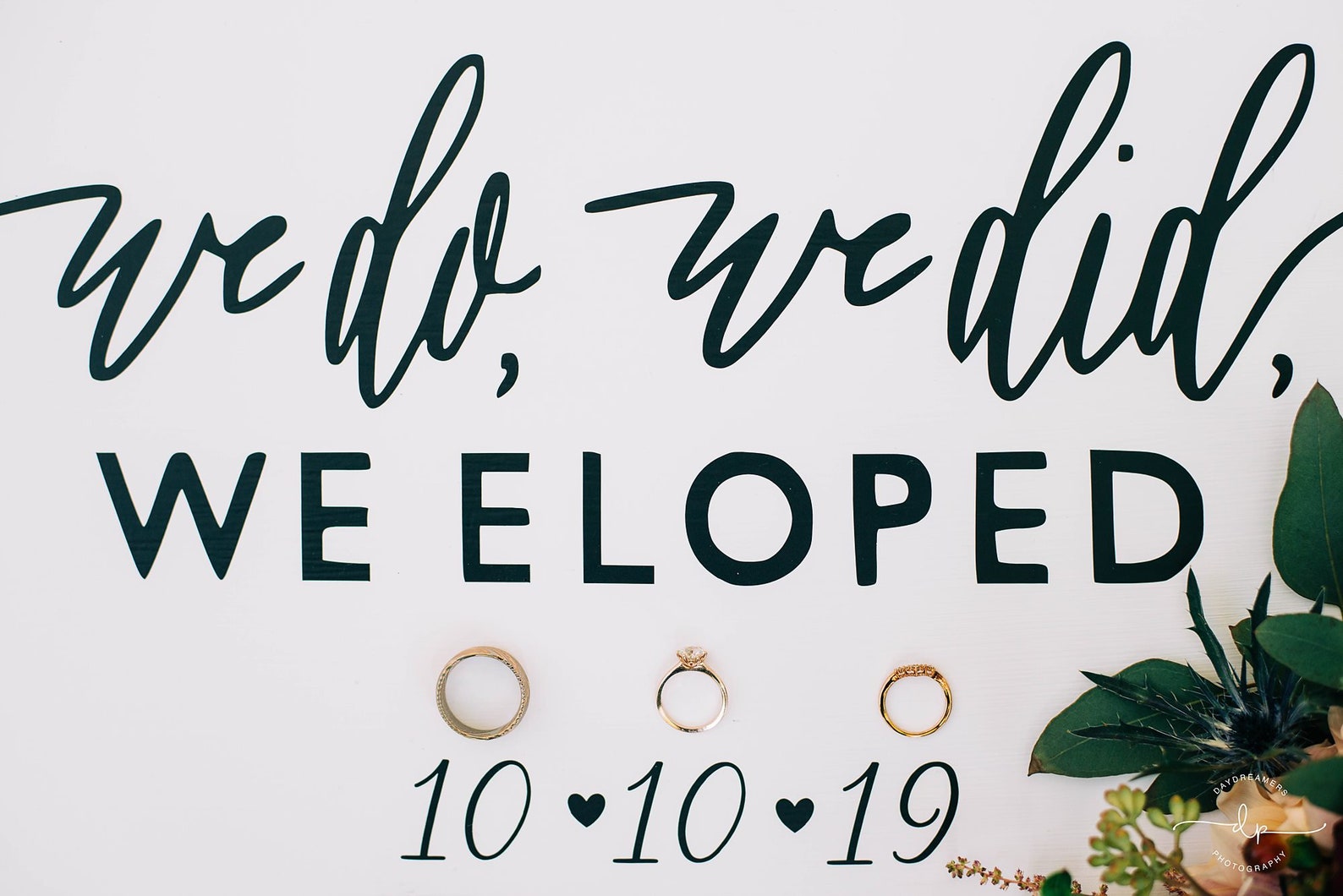 We Eloped Wooden Sign Custom Eloped Sign We Eloped Sign | Etsy