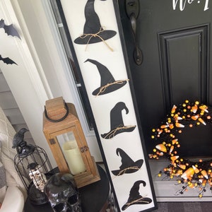 Welcome Witches Sign Witch Hat Which Hat Sign Halloween Decor Fall Sign ...