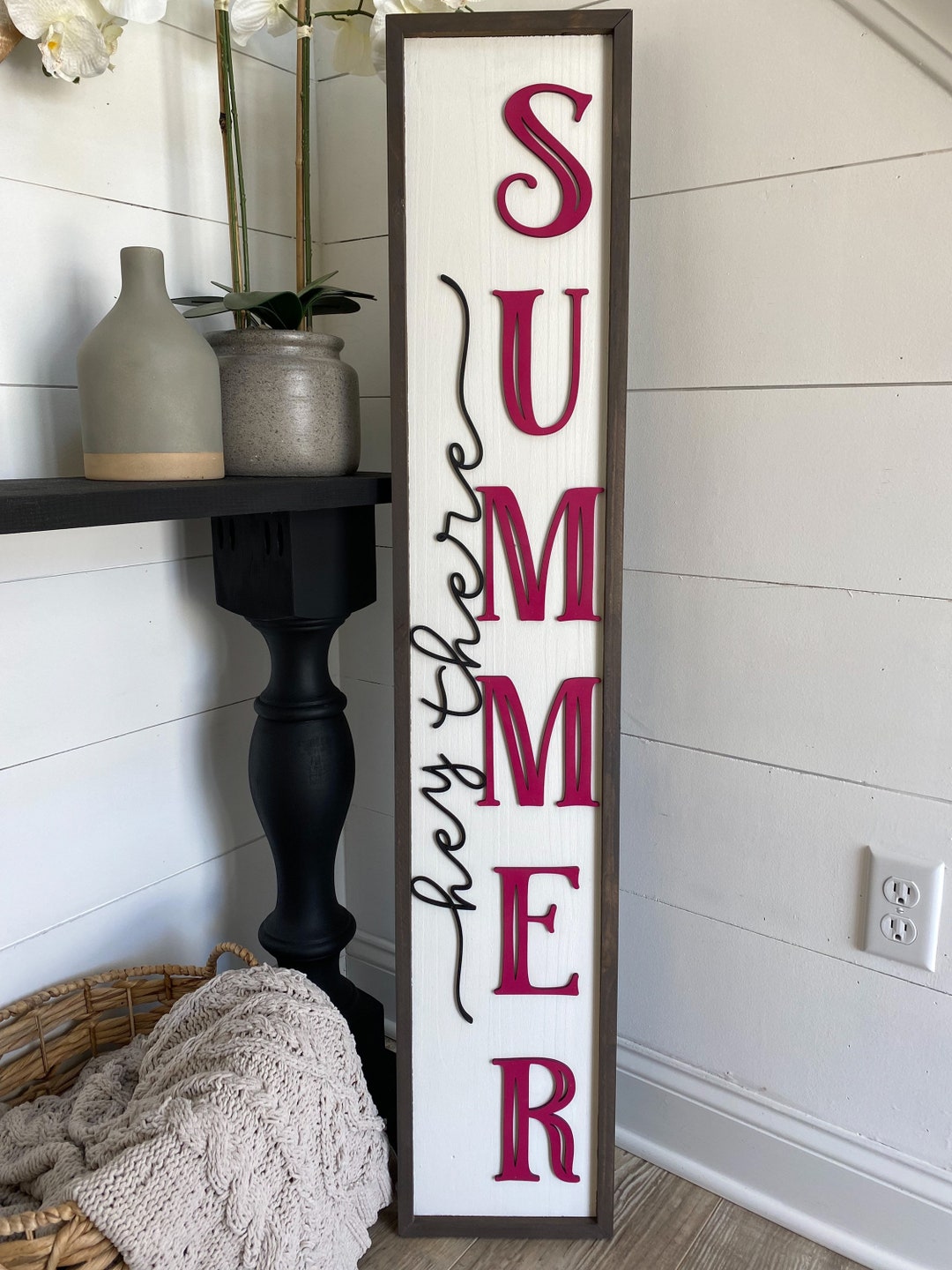 Oh Hello Spring Sign | Double Sided Sign | Easter Wood Sign | Spring ...