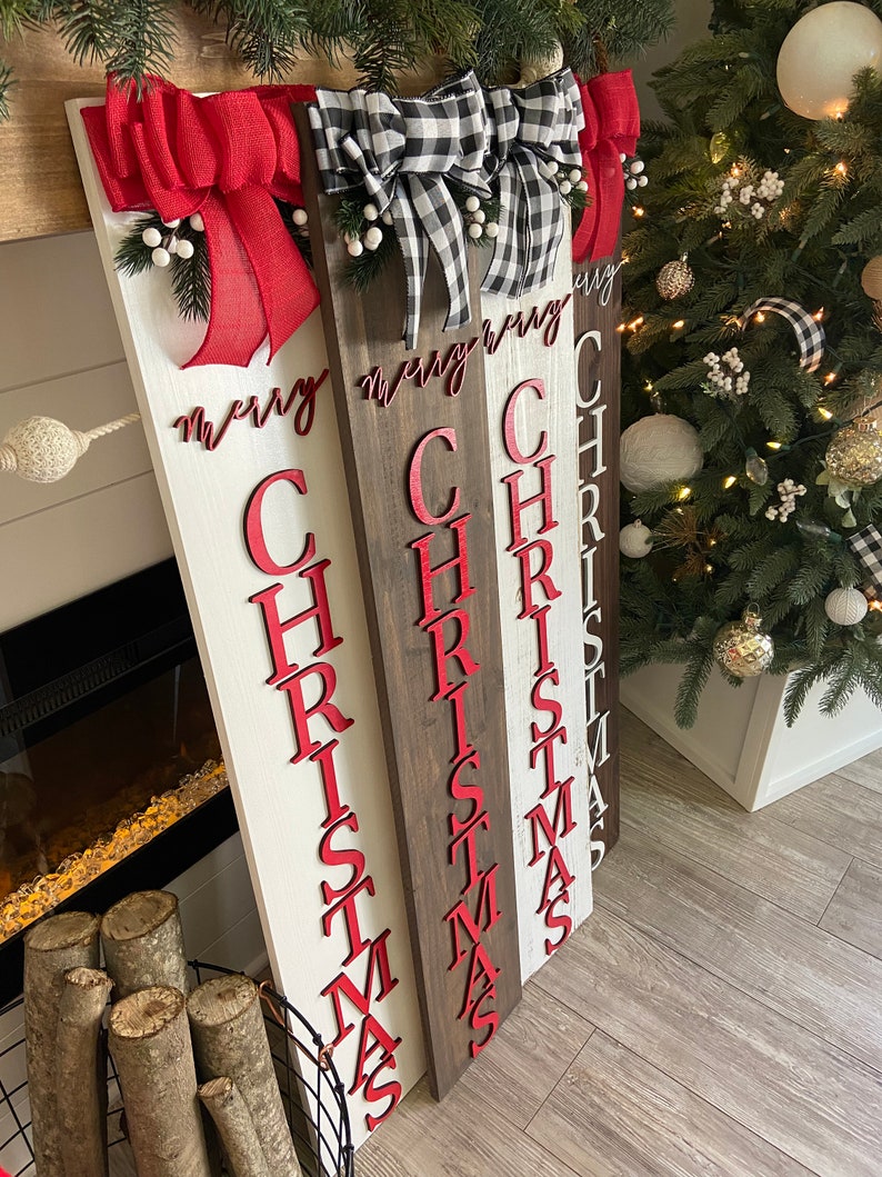 Merry Christmas Sign Porch Sign Christmas Home Decor - Etsy