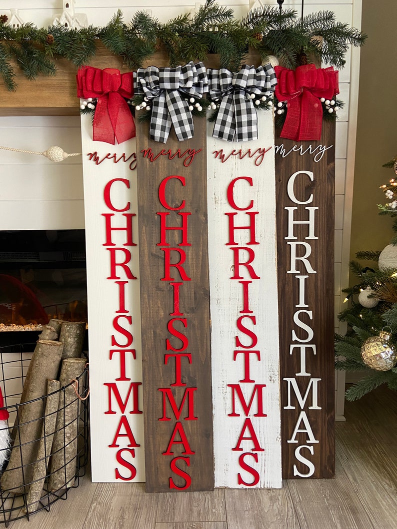 Merry Christmas Sign Porch Sign Christmas Home Decor - Etsy