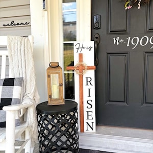 He is Risen Sign | Cross Sign | Easter Wood Sign | Spring Porch Decor ...