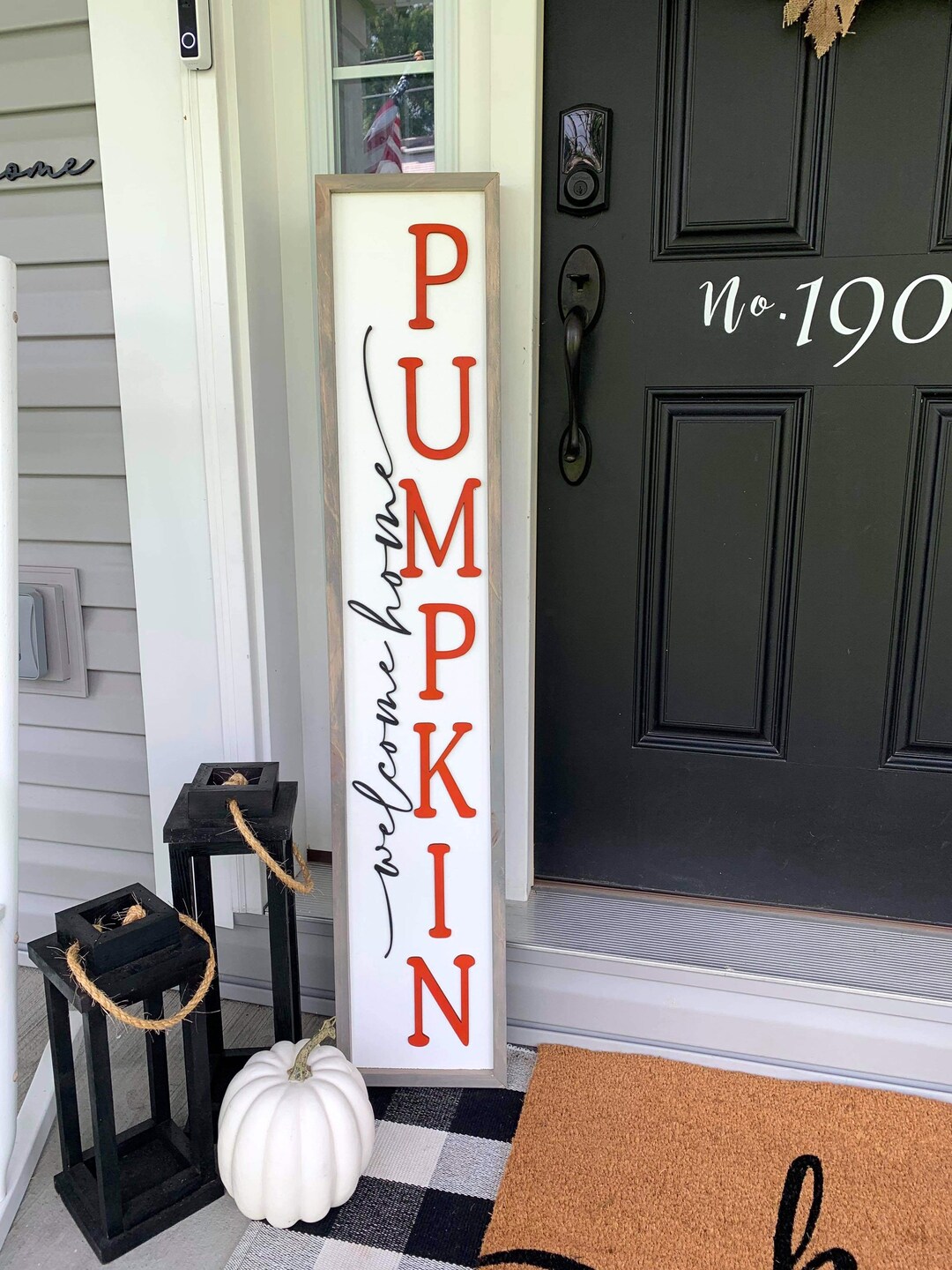 Welcome Home Pumpkin Sign | 3D Wood Sign | Pumpkin Wood Sign | Fall ...