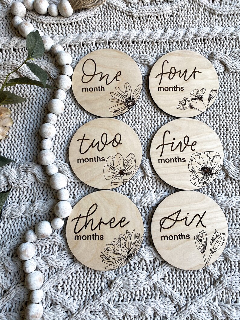 Baby Monthly Milestone Cards | Milestone Signs | New Baby Sign | Custom ...