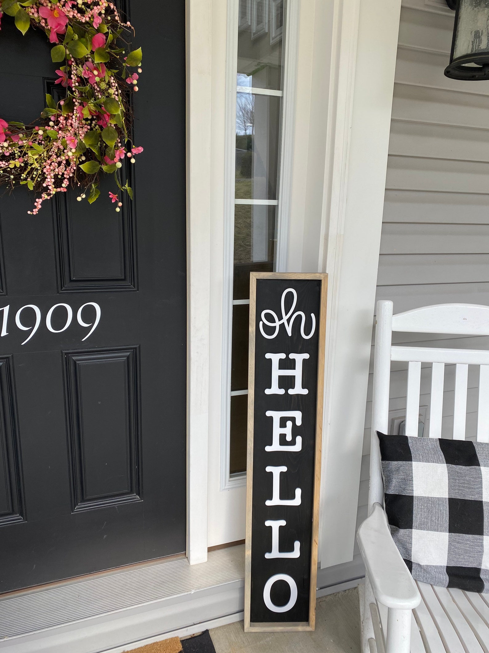 Oh Hello Porch Sign Oh Hello Sign 3D Wood Sign Spring - Etsy