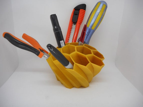 Twisted Honey Comb Pencil Holder Desk Organiser - Etsy