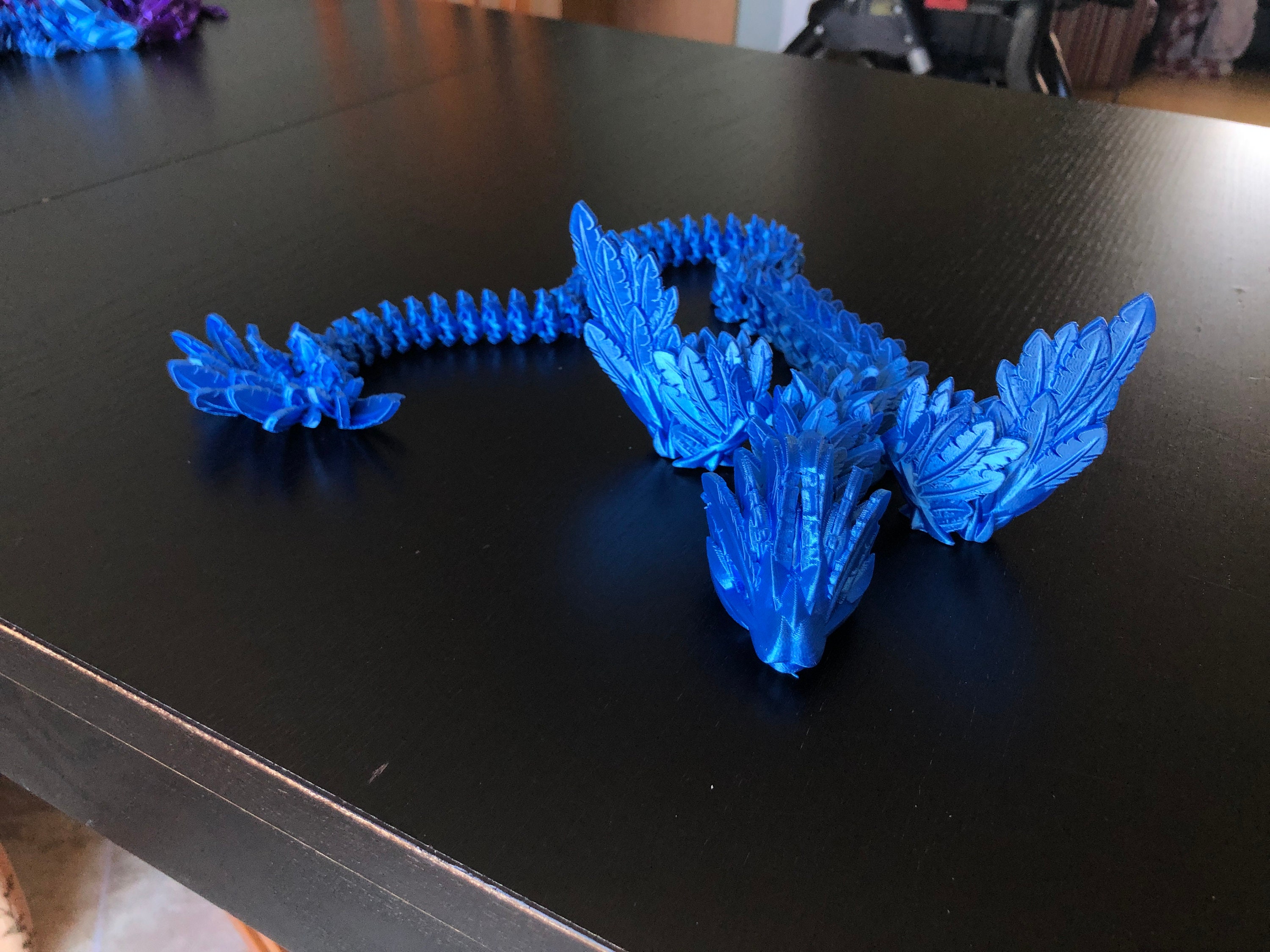 2 Feet Long Articulated Feather Dragon Fidget Toy Fantasy - Etsy Canada