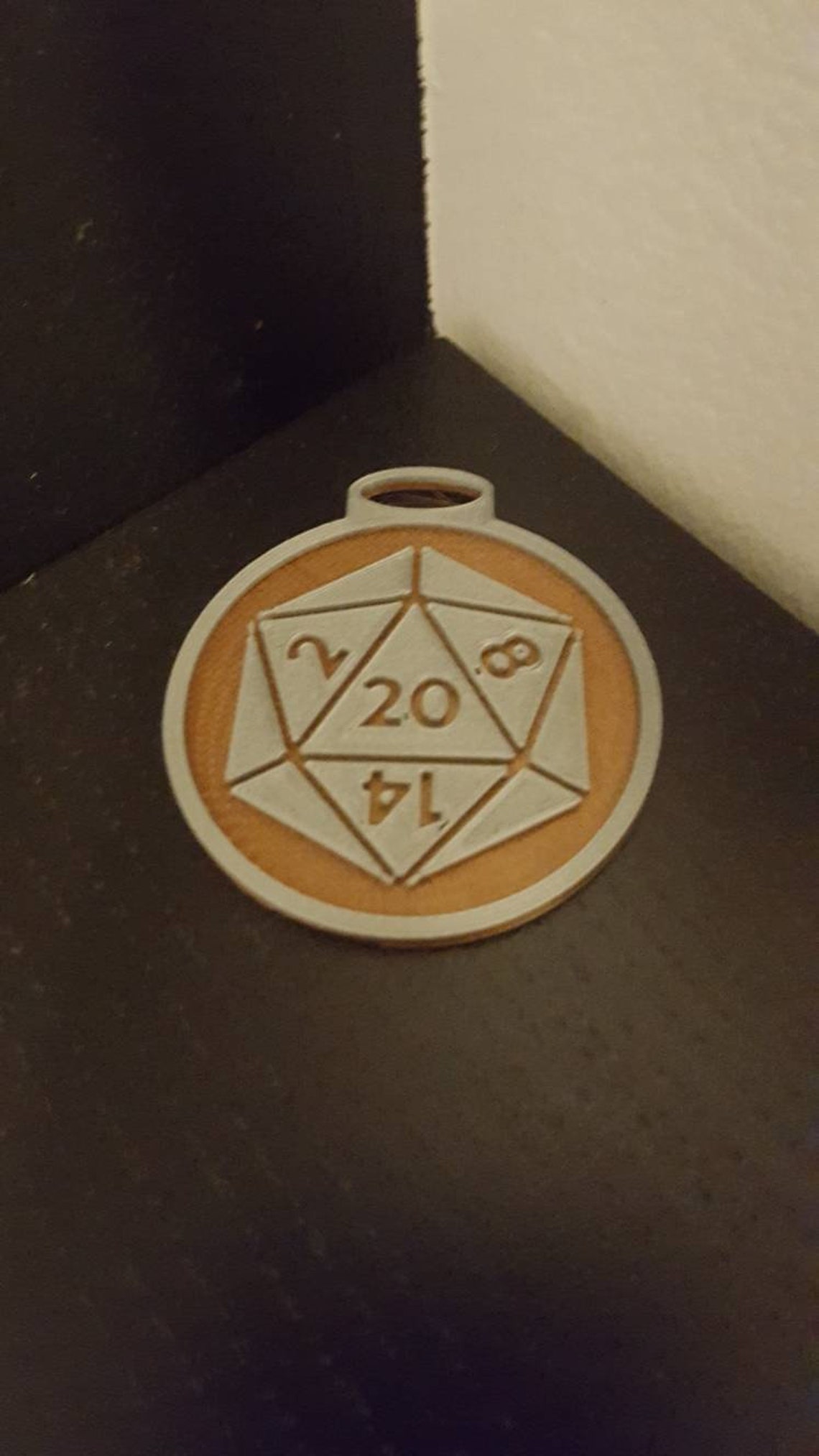 3D Printed D20 Token With 2 Colors and a Loop for Keychain or - Etsy