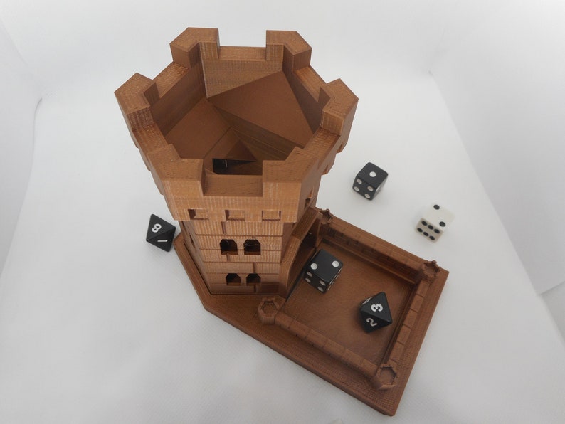 Dice Tower With Tray Castle Dice Roller Dungeons and | Etsy