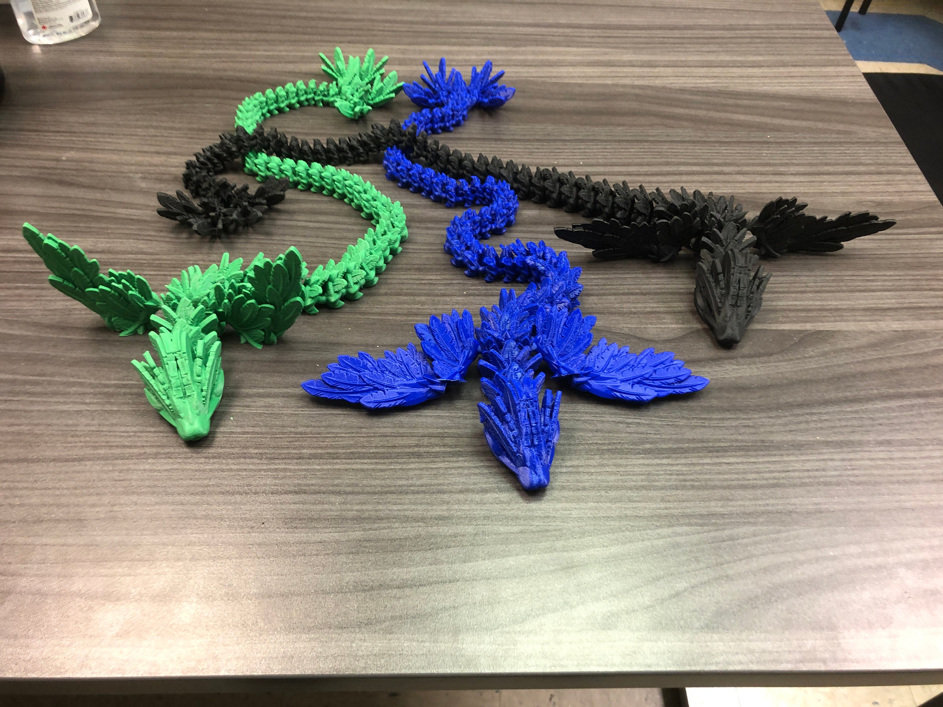 2 Feet Long Articulated Feather Dragon Fidget Toy Fantasy - Etsy Canada