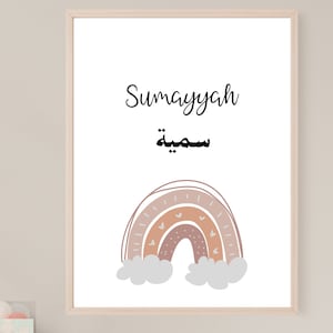 Islamic Nursery Print With Custom Name, Bismillah and Alhamdulillah ...