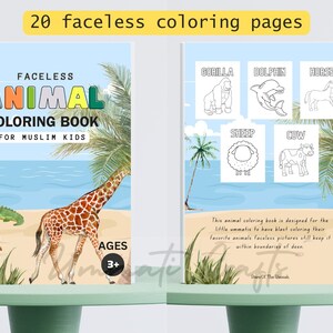 Faceless Animal Coloring Pages, Islamic Kids Coloring Page, Muslim Kids ...