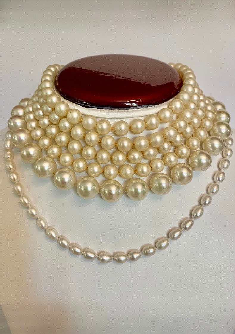 Vintage Trio of Fabulous 80s Pearls Triple Strand Choker - Etsy