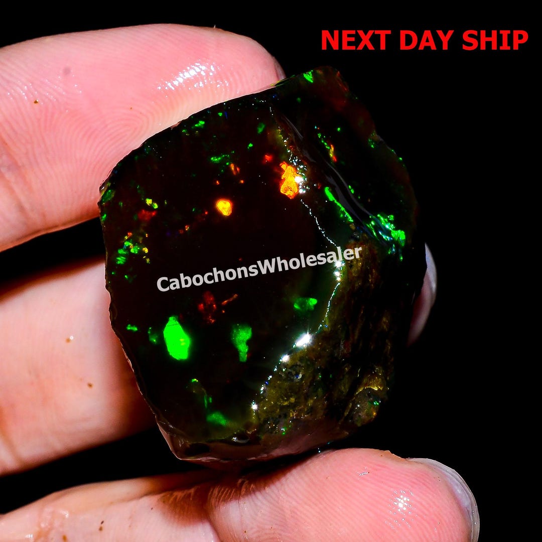 Oil Opal Raw, Natural Multi Fire Welo Opal Specimen Crystal - Etsy