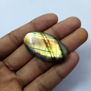 Labradorite Cabochon Yellow Flashy Labradorite Gemstone | Etsy