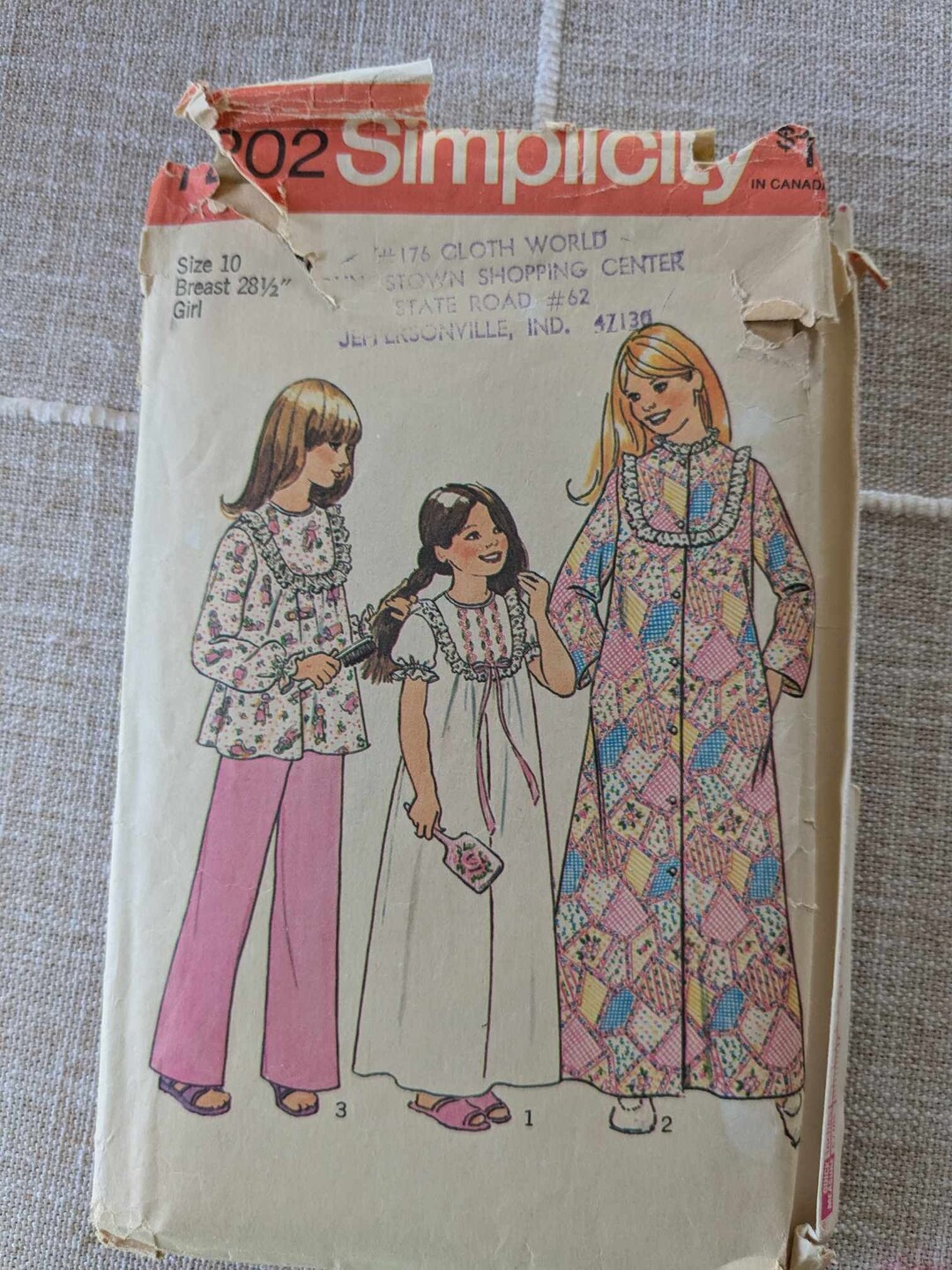 Simplicity Patterns Mixed Set of Three Vintage Patterns - #7202-girls ...