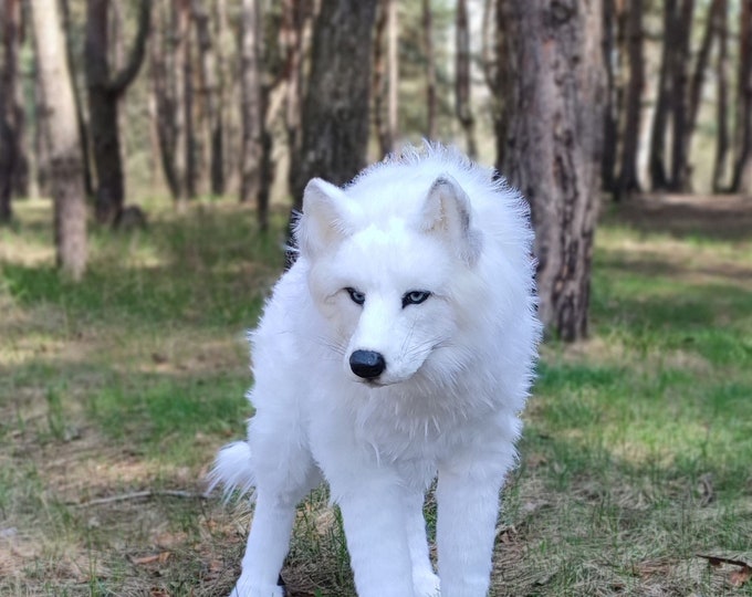 White Wolf Author's Realistic Interior Doll Soft Sculpture of Real Size ...