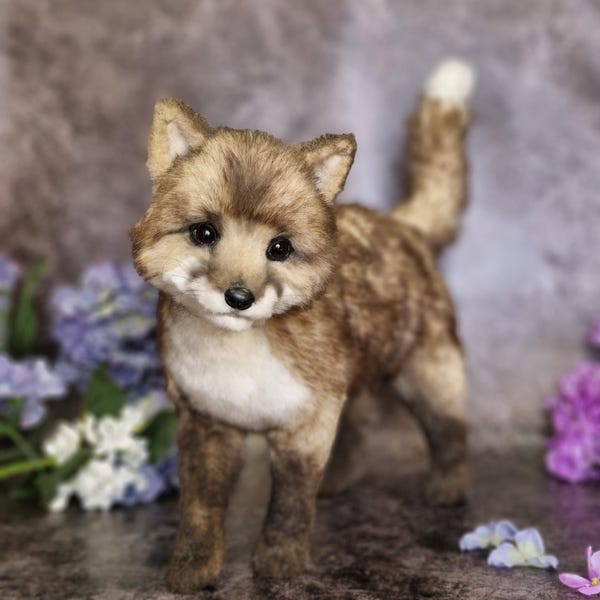 Realistic Fox Plush - Etsy