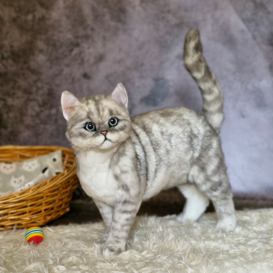 Realistic Cat Art Doll OOAK Artificial Stuffed Animal Plush Cat Toy - Etsy
