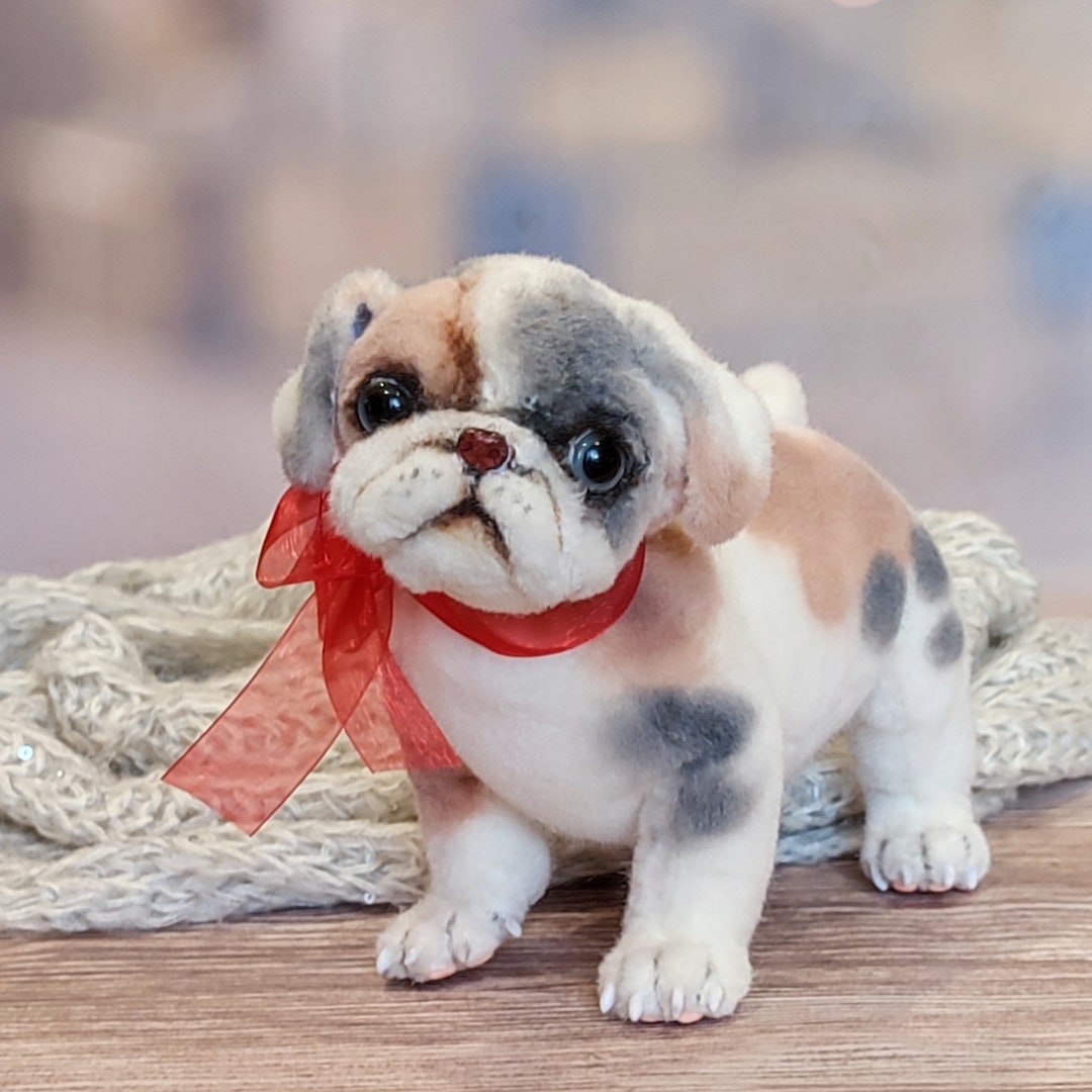 Bulldog Puppy Realistic Plush Dog OOAC Soft Toy - Etsy