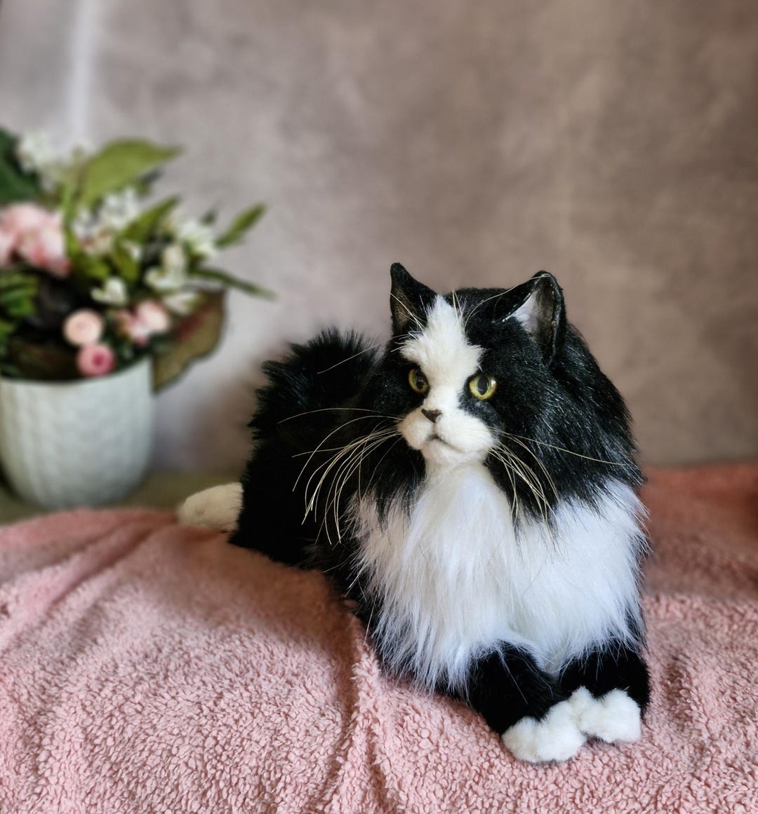 Realistic Cat OOAK Artist Handmade Collectible Animal by Photo Art Doll ...
