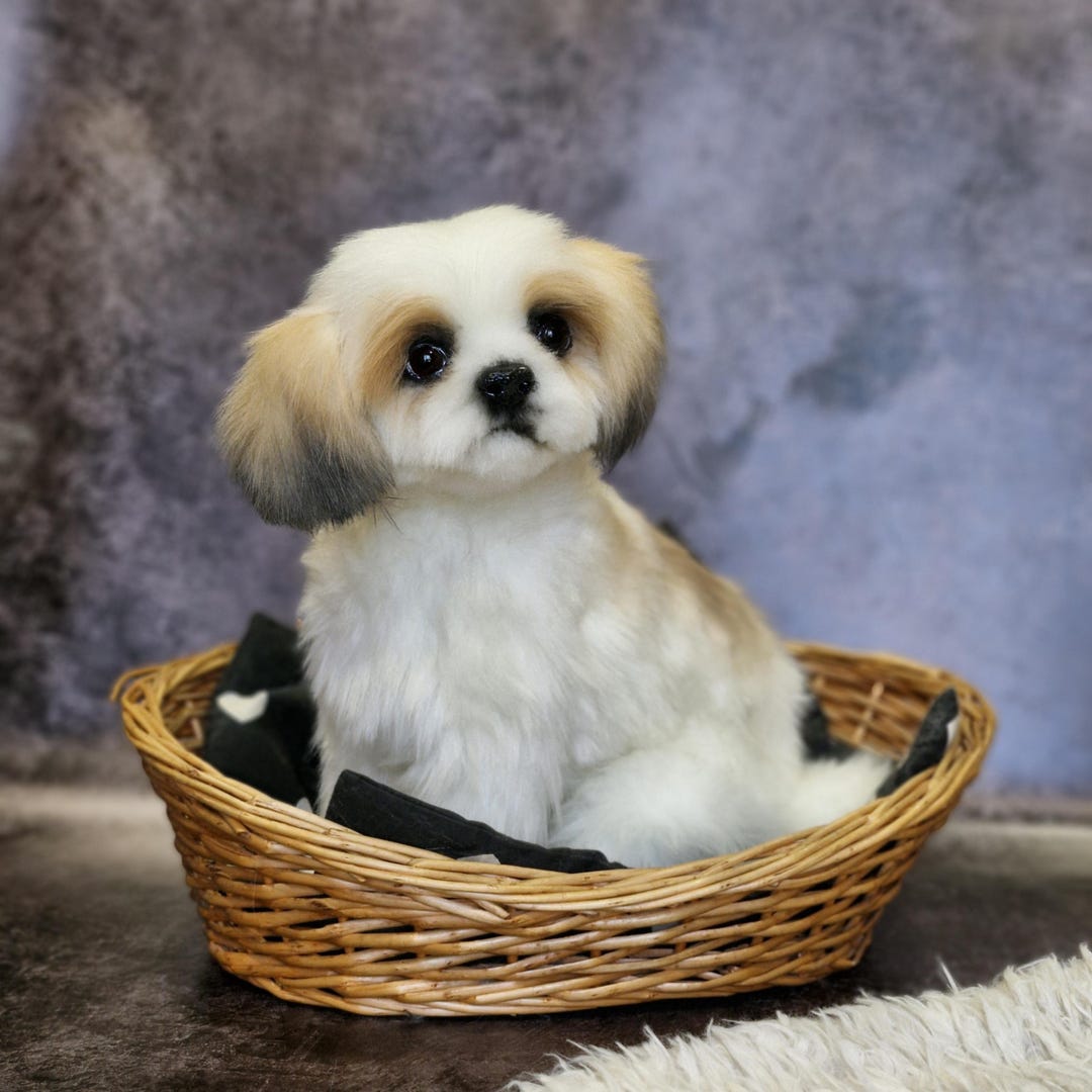 Shih Tzu Realistic Real Size Dog Author's Doll OOAK Animal Plush ...