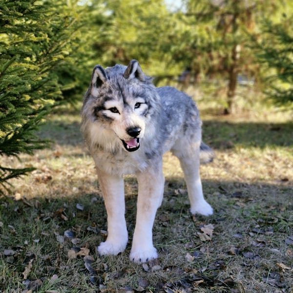 Realistic Stuffed Wolves - Etsy