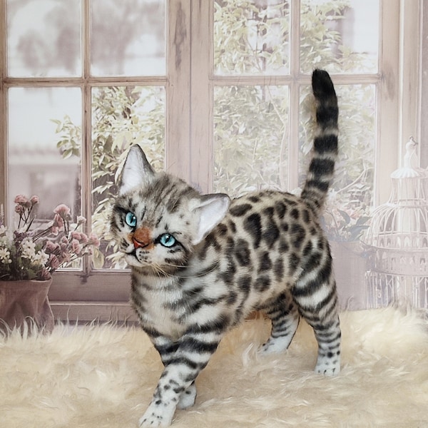 Realistic Plush Cat - Etsy