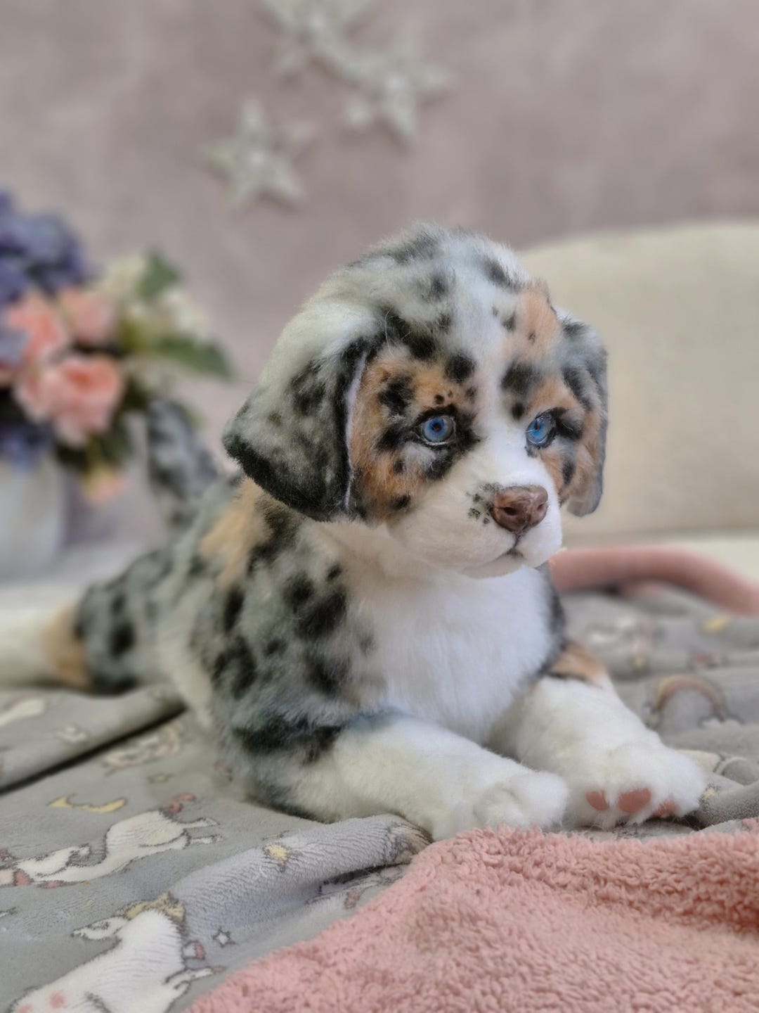 Milo – Realistic Australian Shepherd Puppy • Poseable Art Doll • OOAK ...