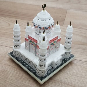 Taj Mahal Model 3" White Marble Replica Statue Miniature Art Small ...