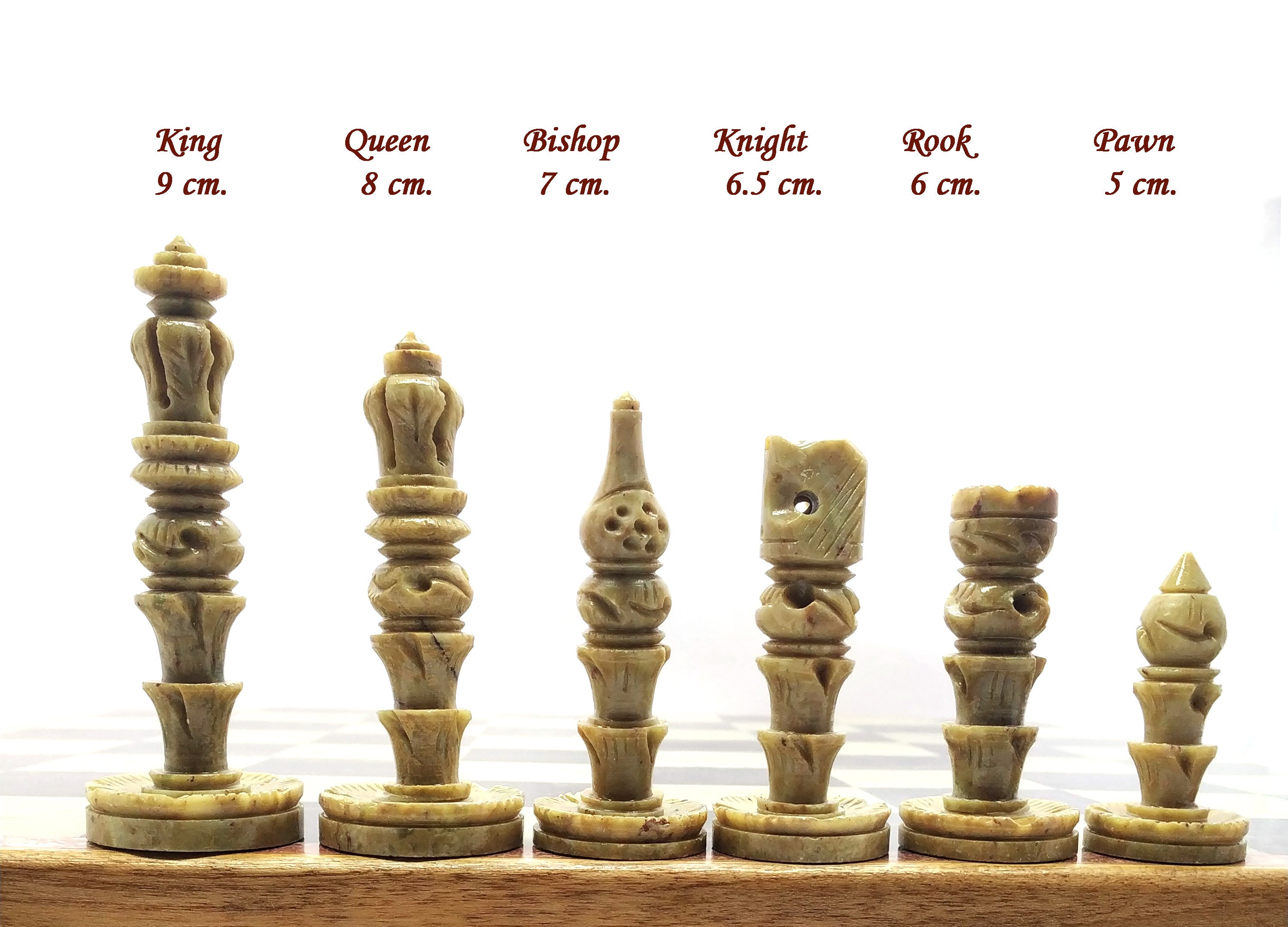 Stone Chess Set 16" Stone Board and Stone Pieces Chess Set - Etsy