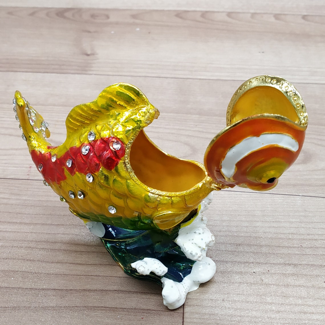 Fish Trinket Box Multi Color Small Souvenir Gift Decorated - Etsy