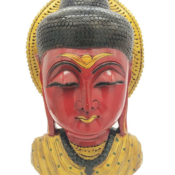 Painted Buddha Statue - Etsy