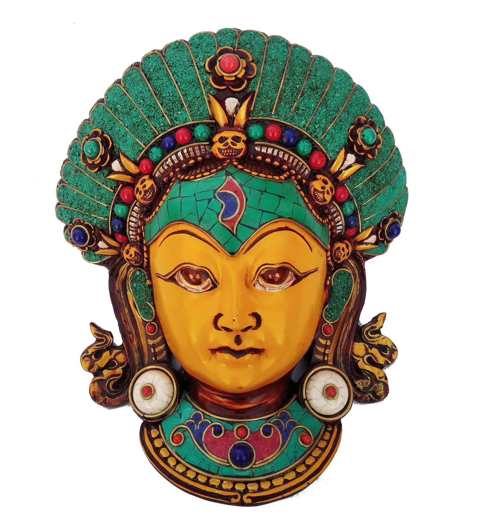 Kumari Girl Mask Handmade Nepali Girl Mask With Stone Work - Etsy