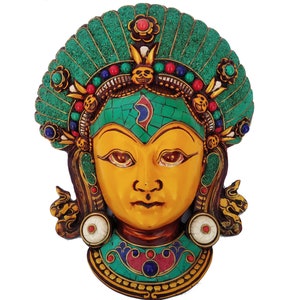 Kumari Girl Mask Handmade Nepali Girl Mask With Stone Work - Etsy
