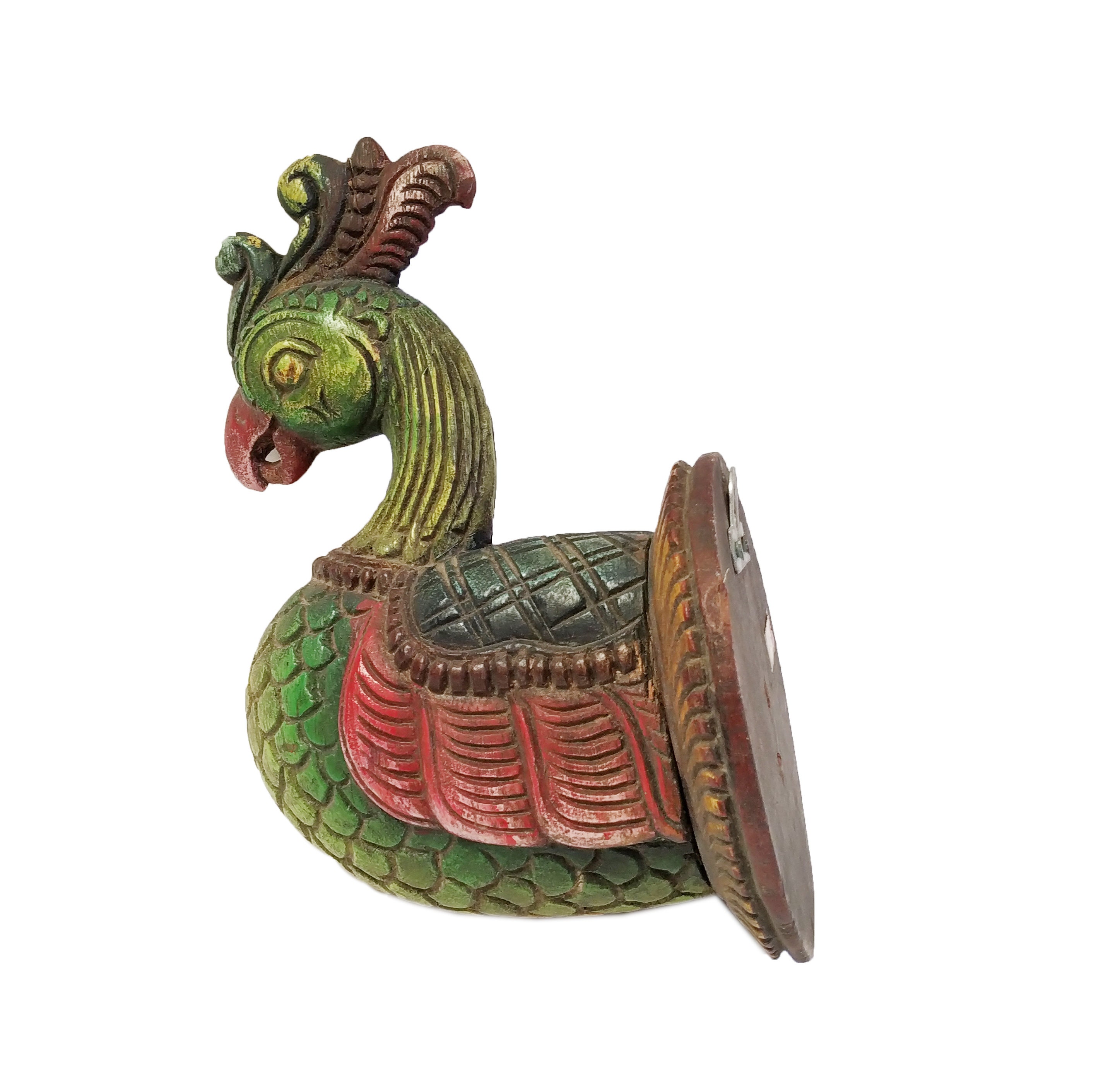 Wooden Bird Wall Hanging Bust Statue Handmade Antique Style Home Décor ...